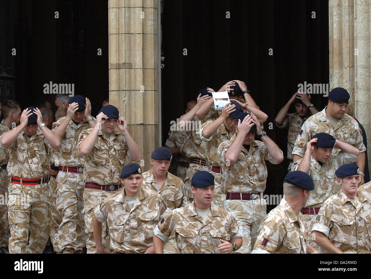 Service for soldiers killed in Iraq Stock Photo - Alamy