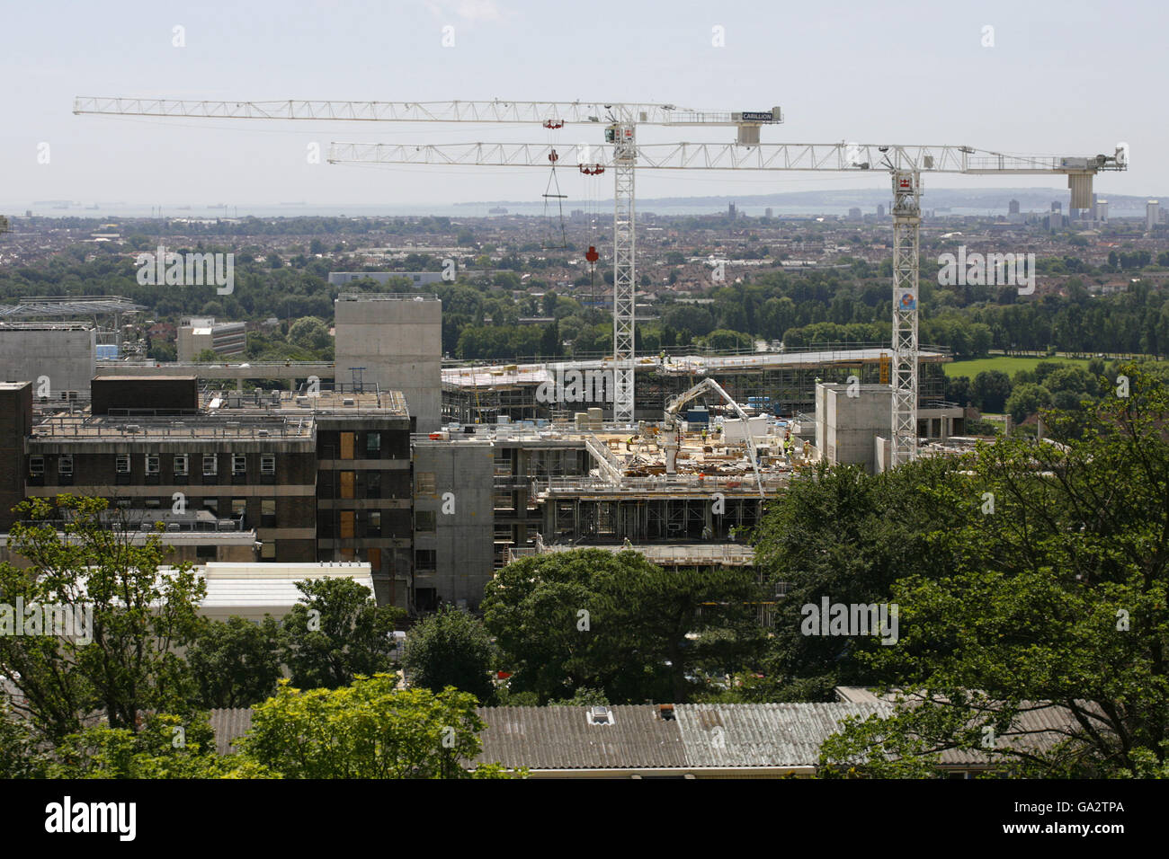 General view of the major redevelopment in progress at the Queen ...