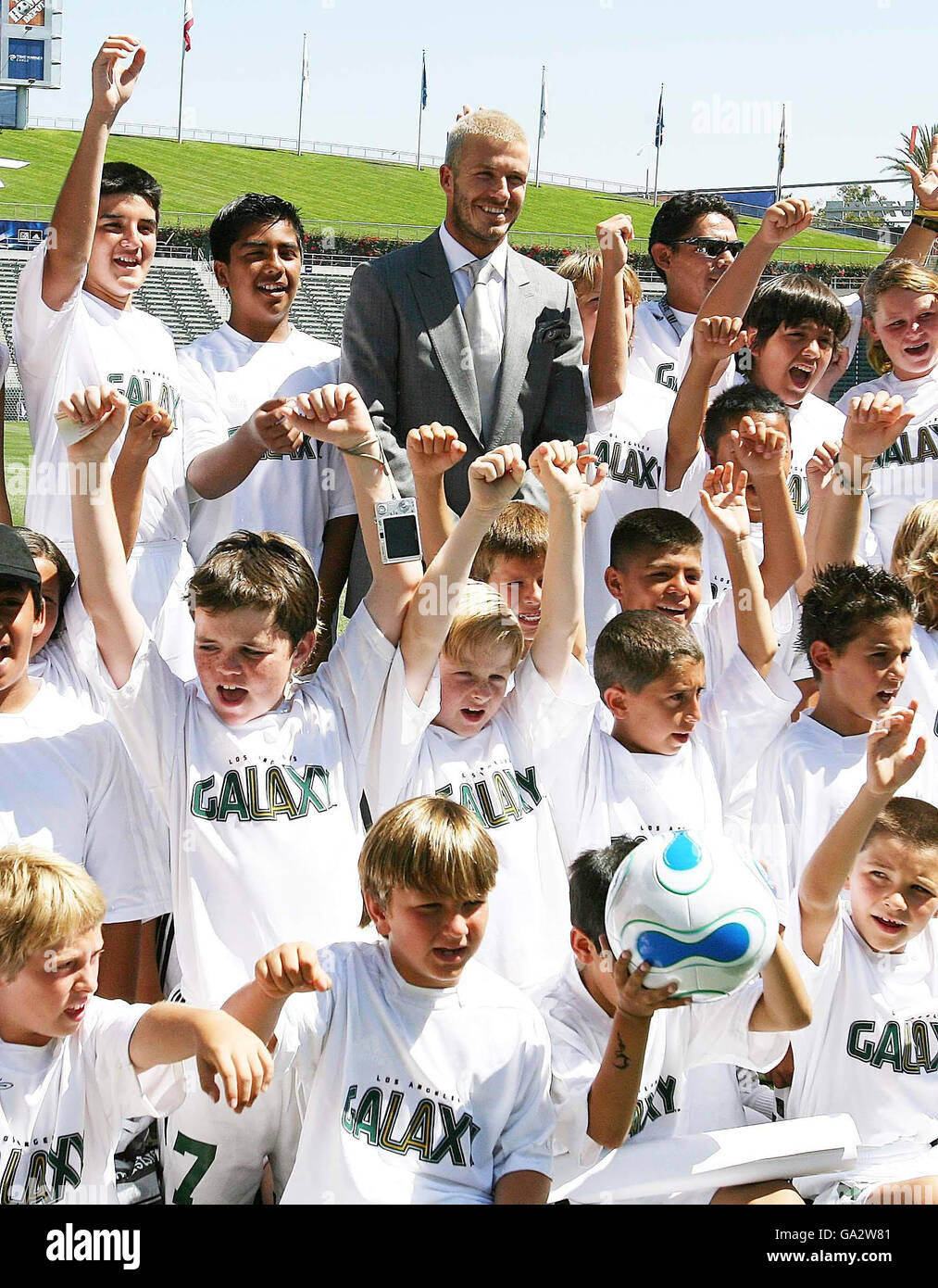 Soccer - David Beckham Arrival/Unveilling - Los Angeles. David Beckham ...