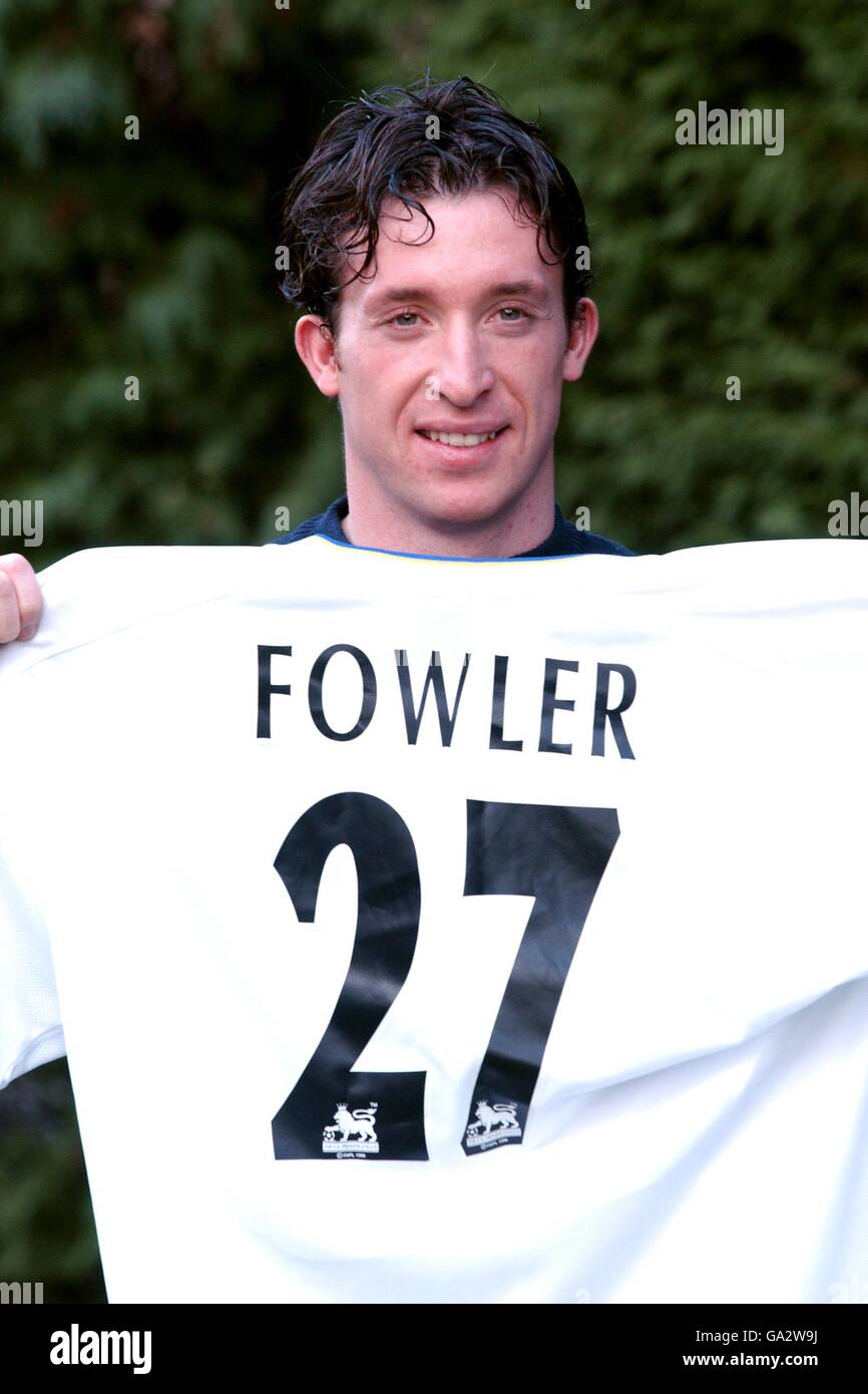 Robbie Fowler signing for Leeds United. Leeds United's new signing ...