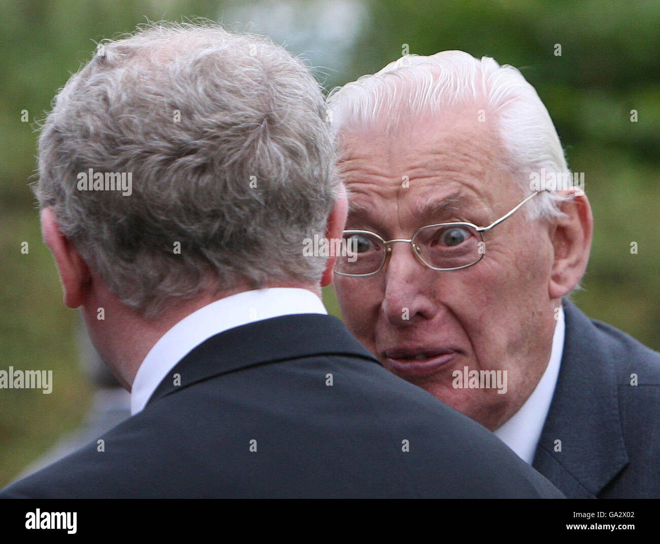 First Minister the Rev Ian Paisley (right) talks with Deputy First ...