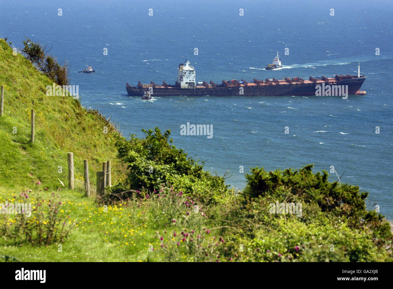 Msc Napoli Container Ship Beached High Resolution Stock Photography and ...