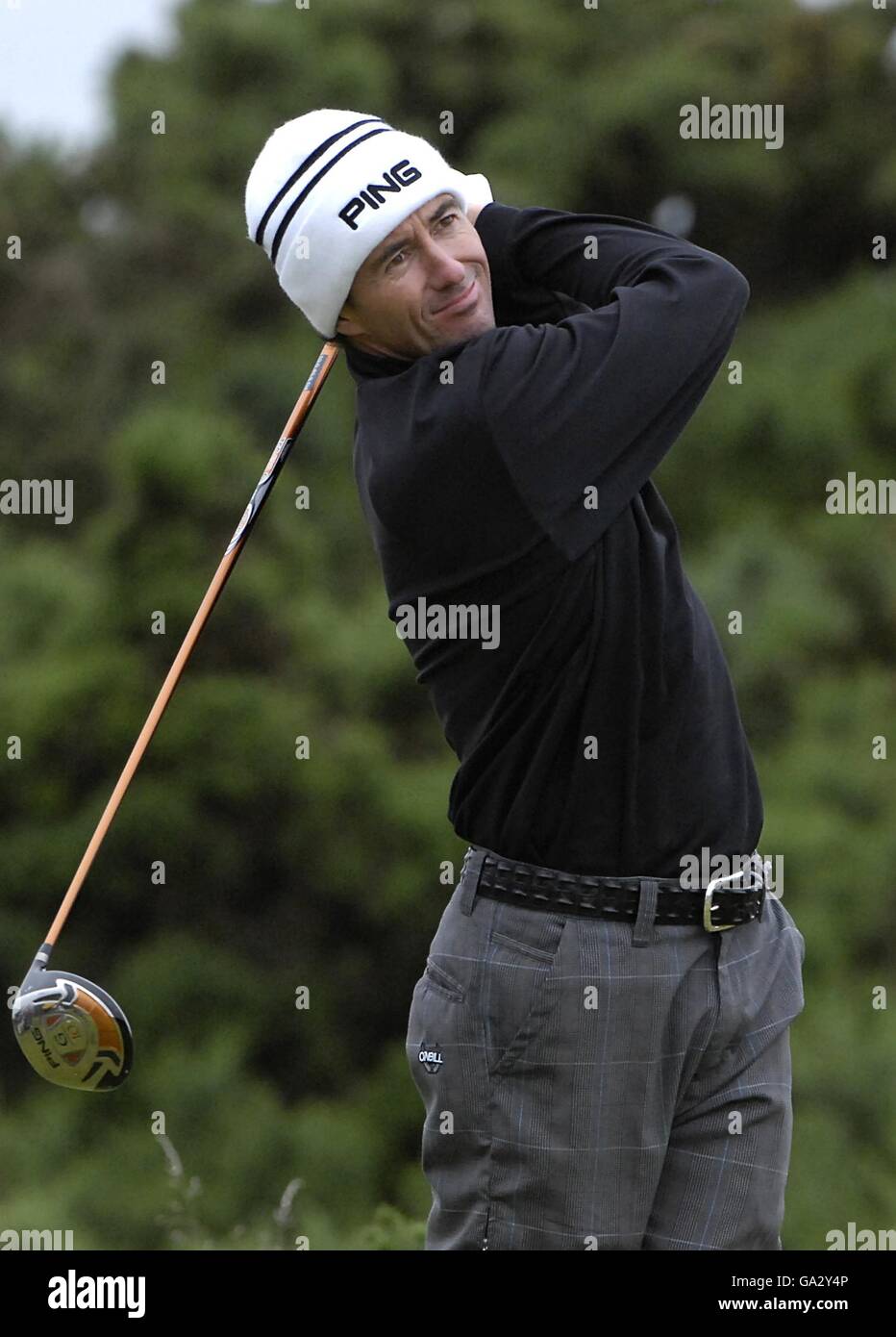 Australia's Mark Hensby in action during The Open Championship at the ...
