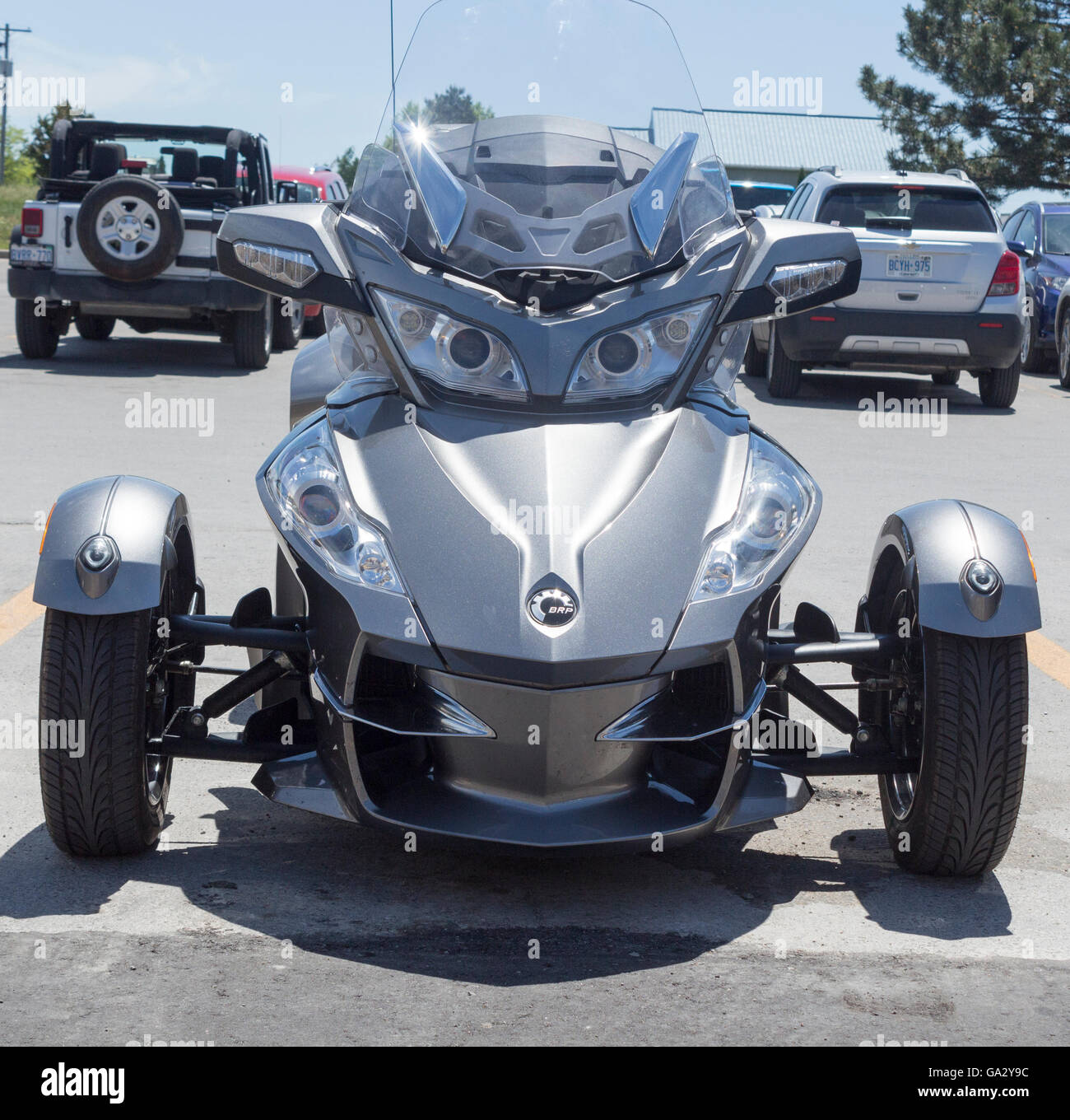 BRP Canam Spyder RT Cruiser in parking lot Stock Photo - Alamy