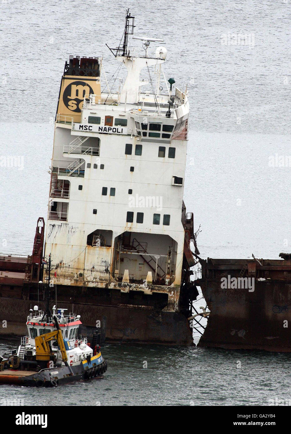 Shipwreck ship wreck msc napoli branscombe hi-res stock photography and ...