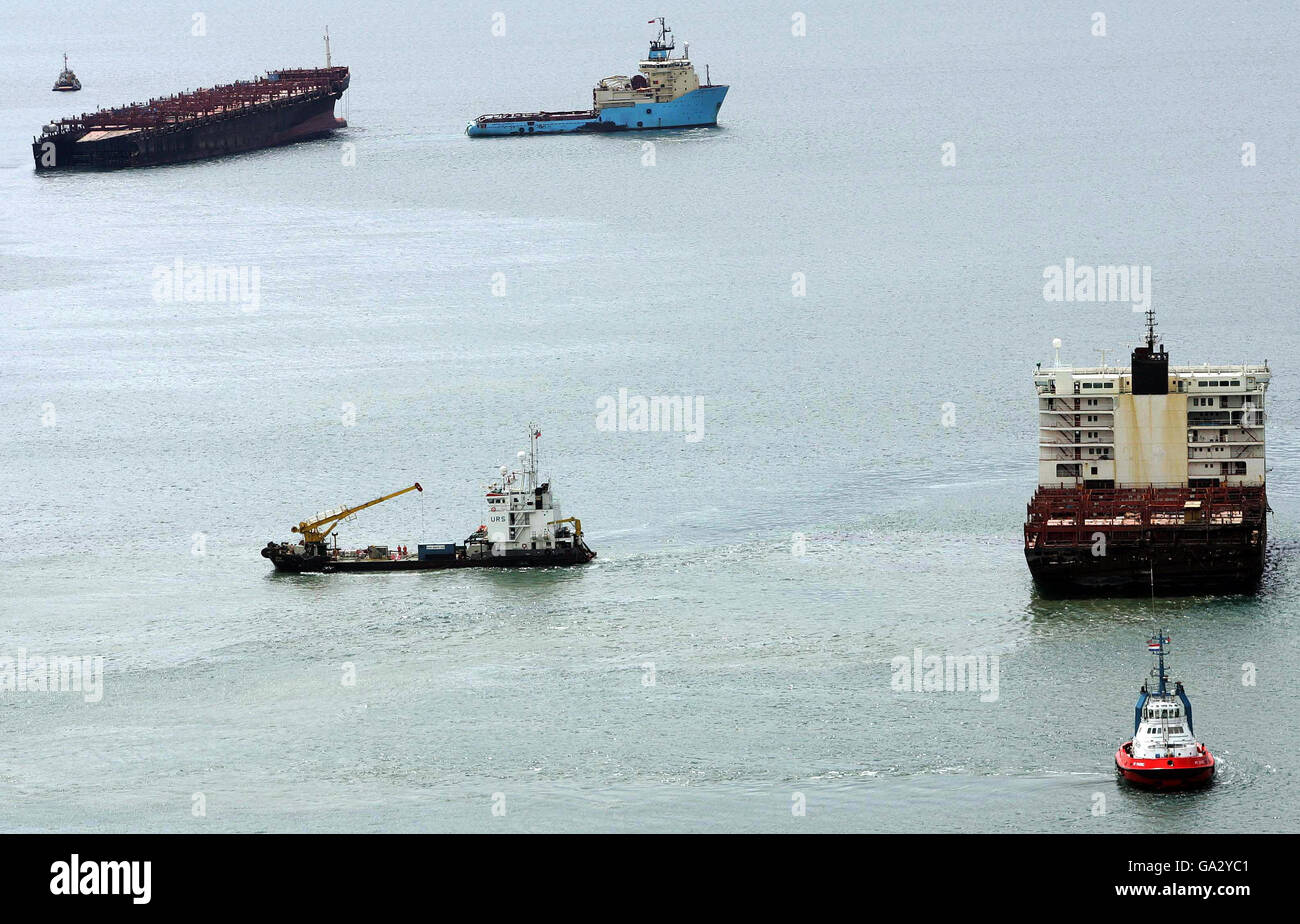 Shipwreck ship wreck msc napoli branscombe hi-res stock photography and ...