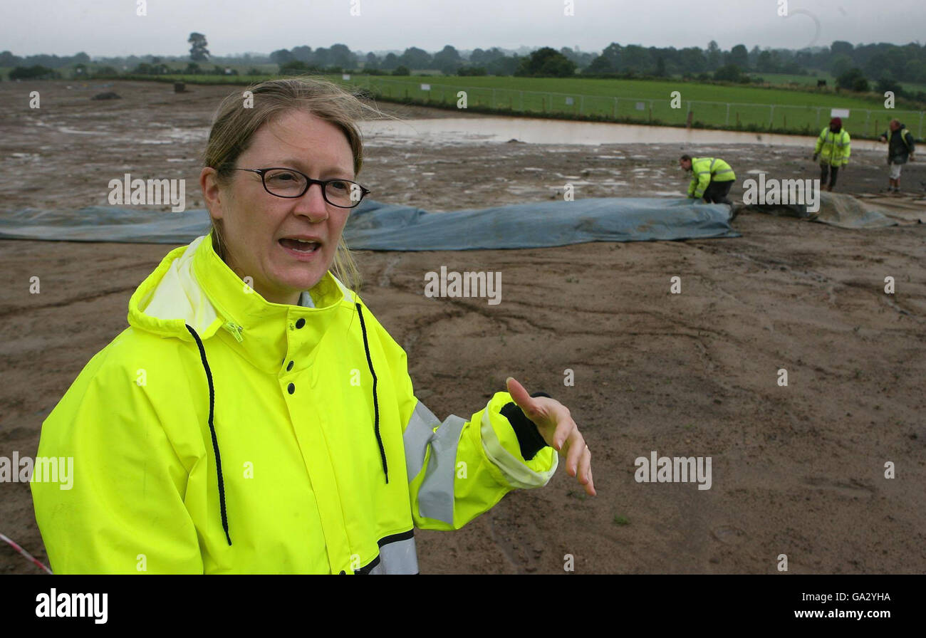 Project archaeologist Mary Deevy explains the lay out of the national ...