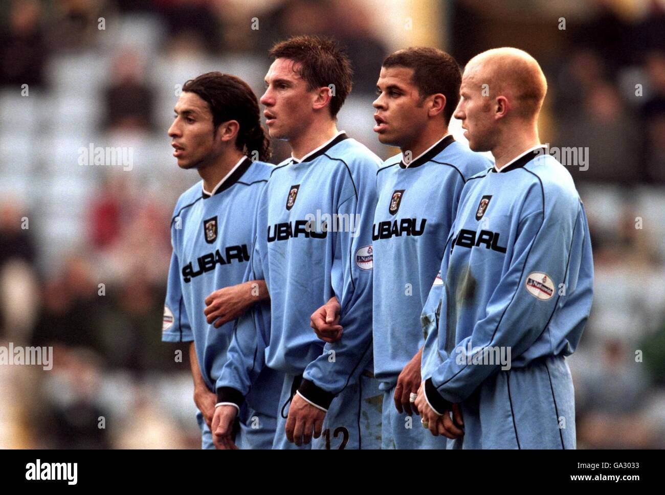 (L-R) Coventry City's Youssef Chippo, Lee Mills, Marcus Hall and Lee ...