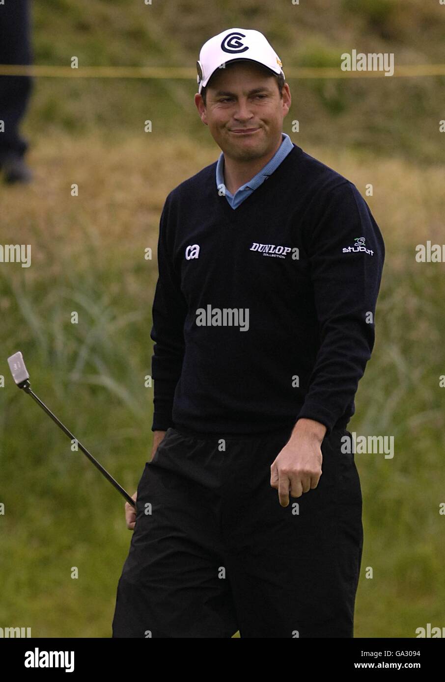 David Howell in action during The Open Championship at the Carnoustie ...