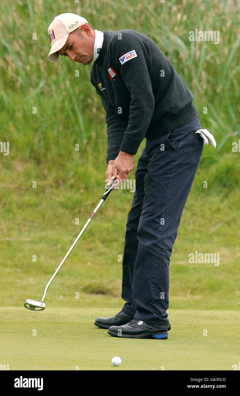 Austria's Markus Brier in action during The Open Championship at the ...