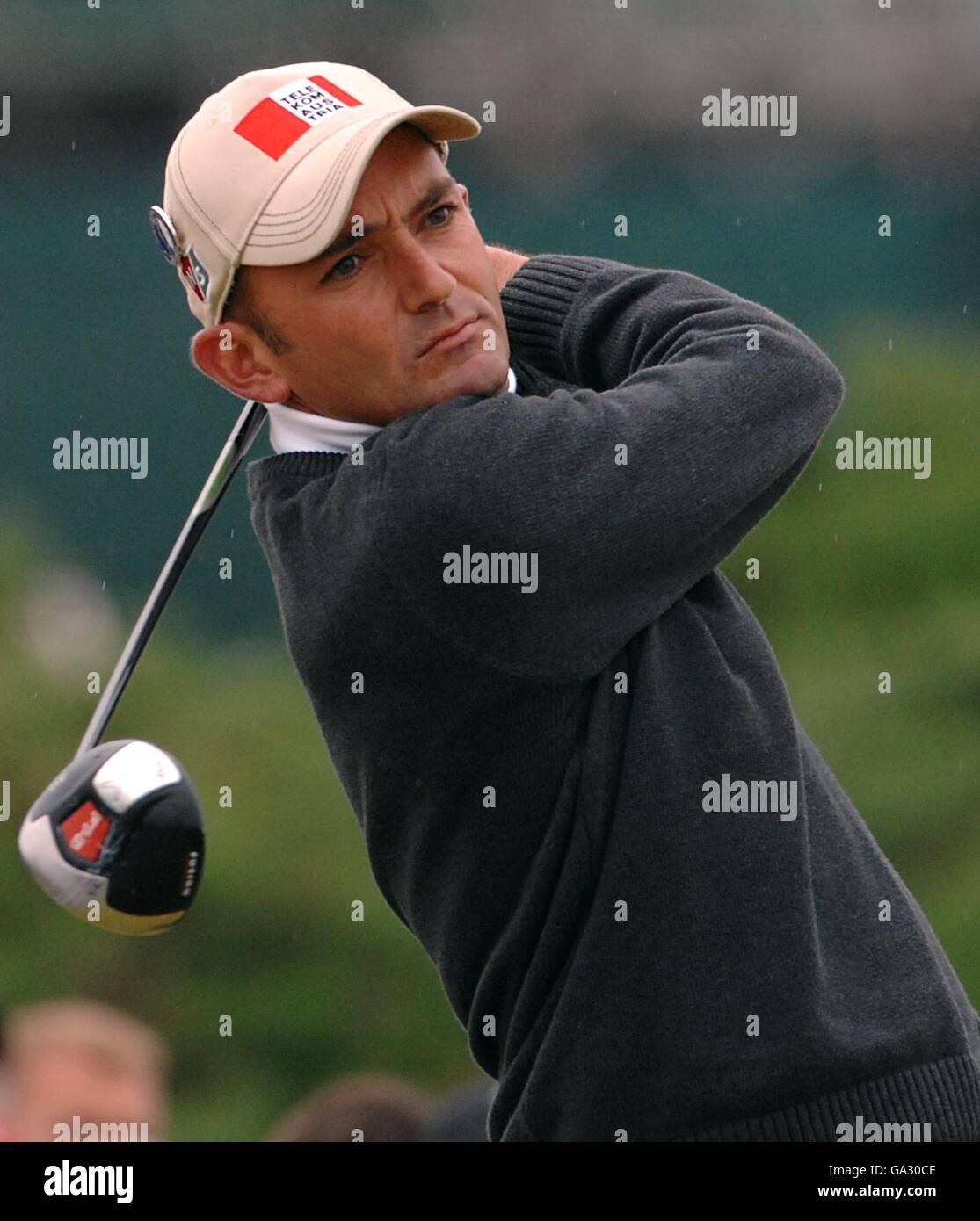 Austria's Markus Brier in action during The Open Championship at the ...