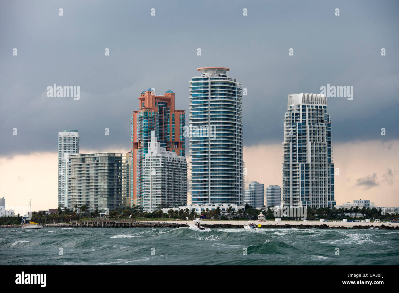 Storm clouds over Miami, Florida Stock Photo - Alamy