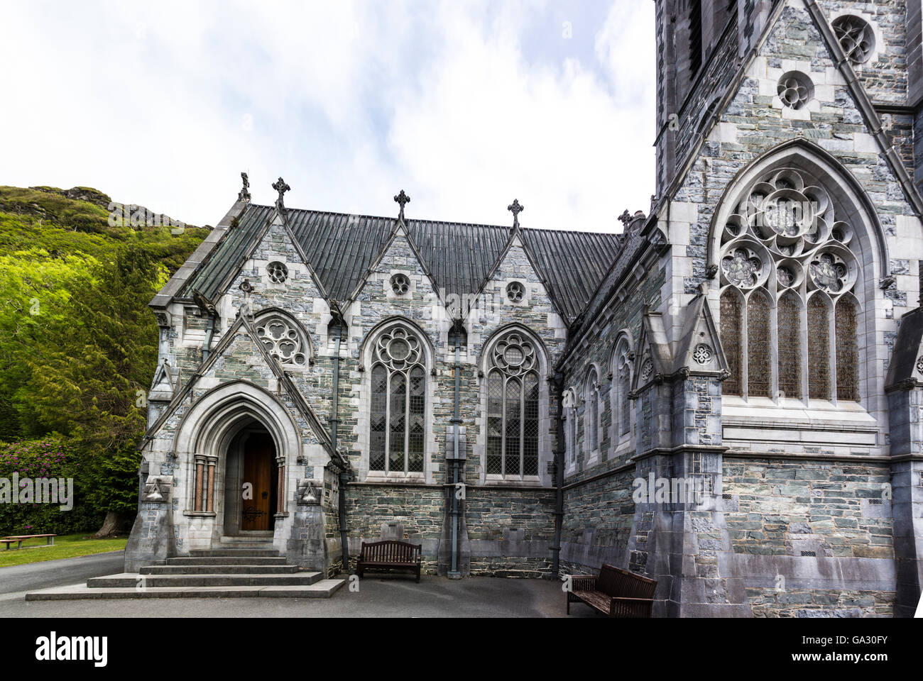 gothic church at Kylemore Abbey Connemara Ireland Stock Photo - Alamy