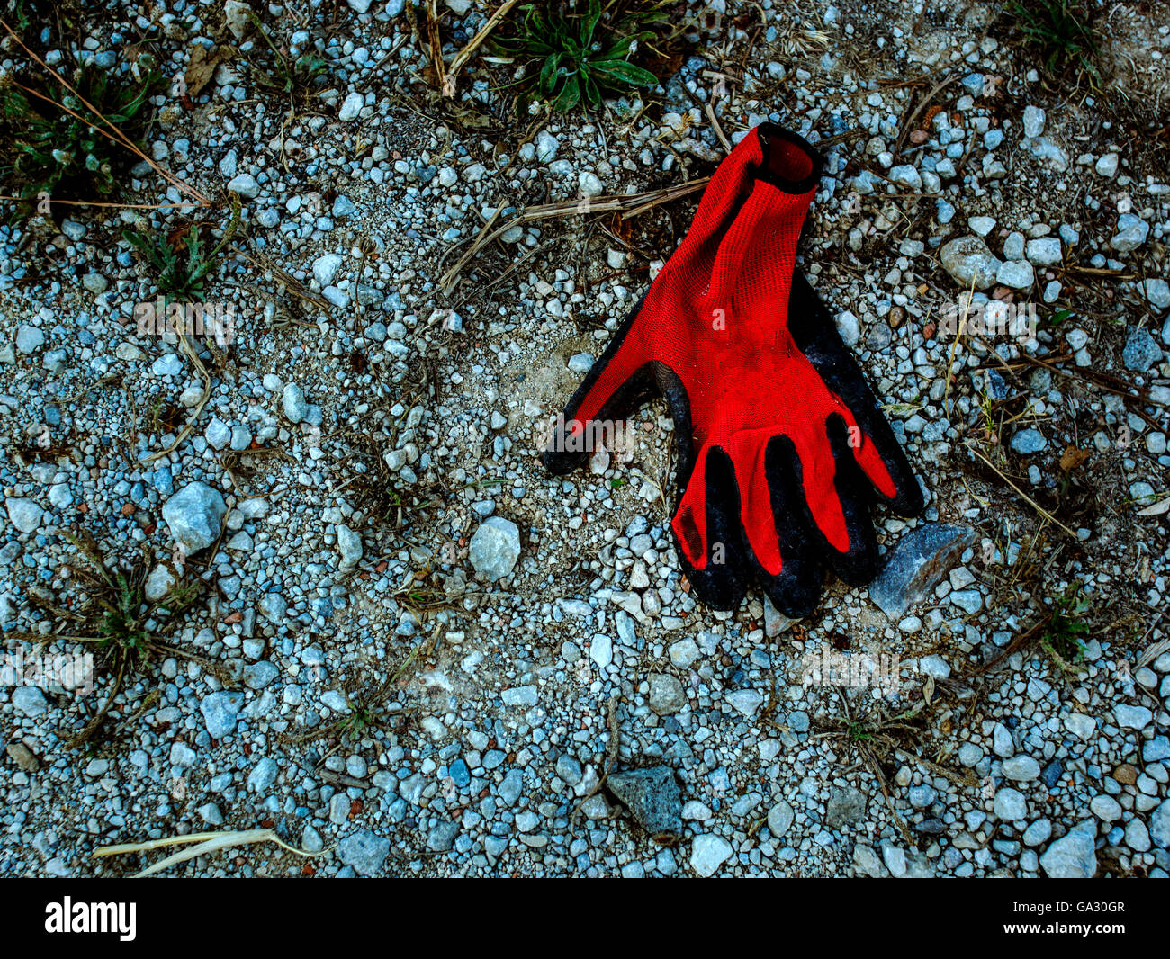 old work gloves Stock Photo - Alamy