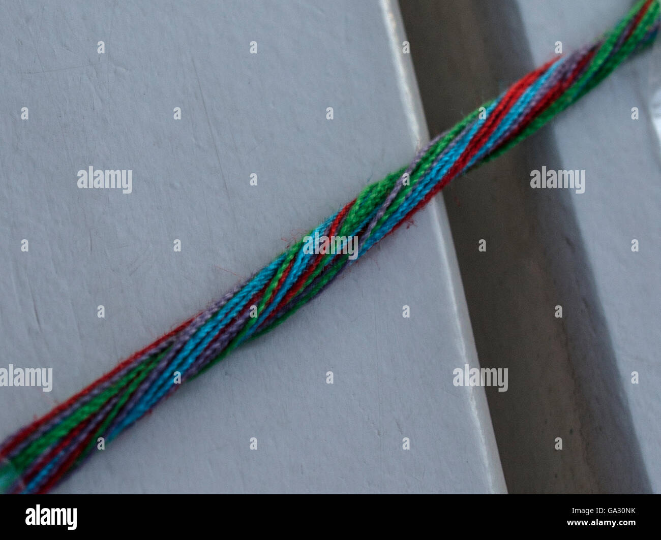 different color thread used for embroidery Stock Photo - Alamy