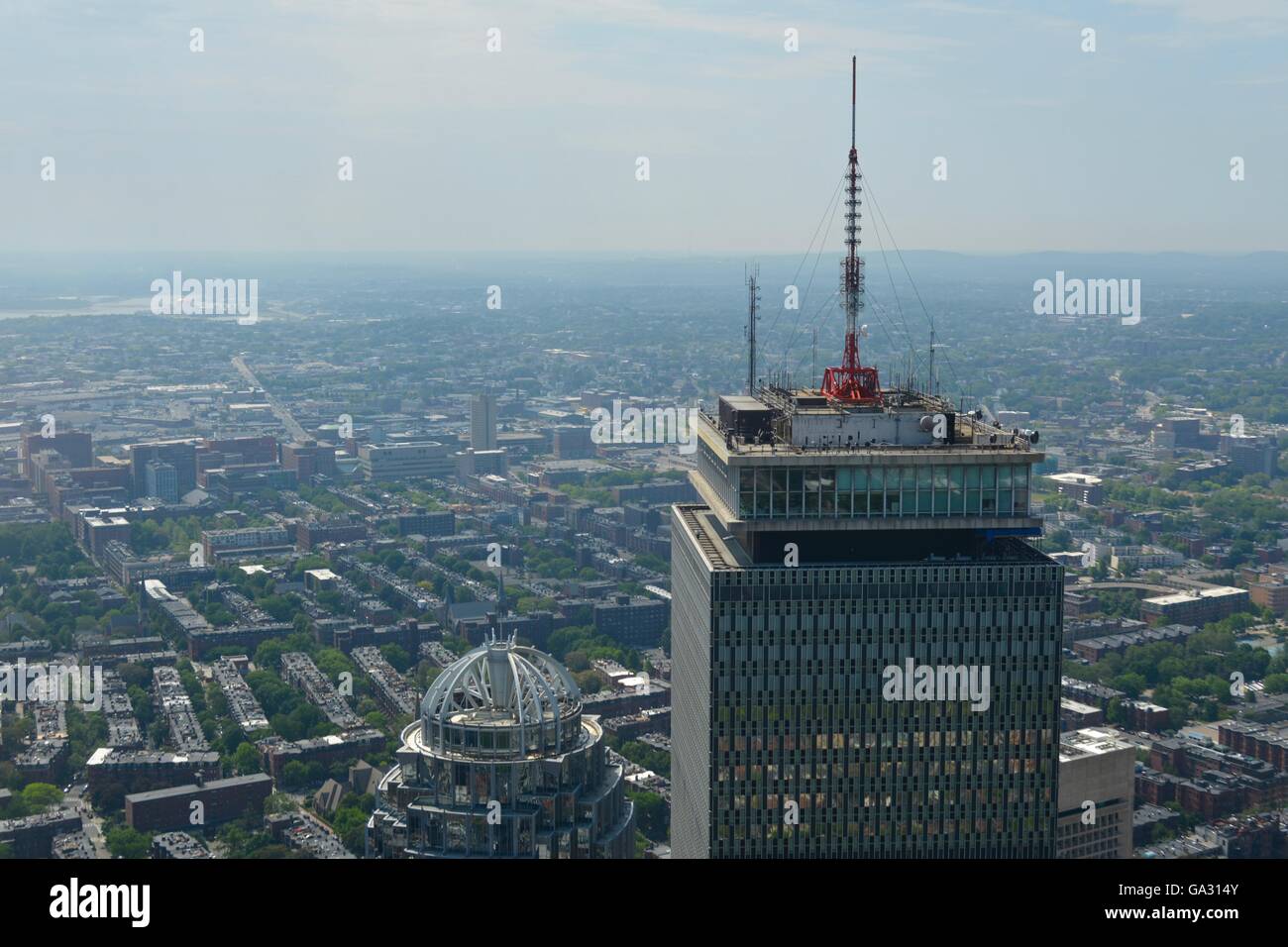 A view of the Prudential Tower in Boston's Back Bay as seen from a ...