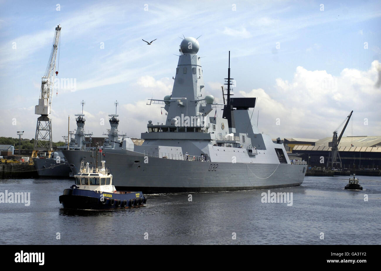 HMS Daring leaves for sea trials Stock Photo - Alamy