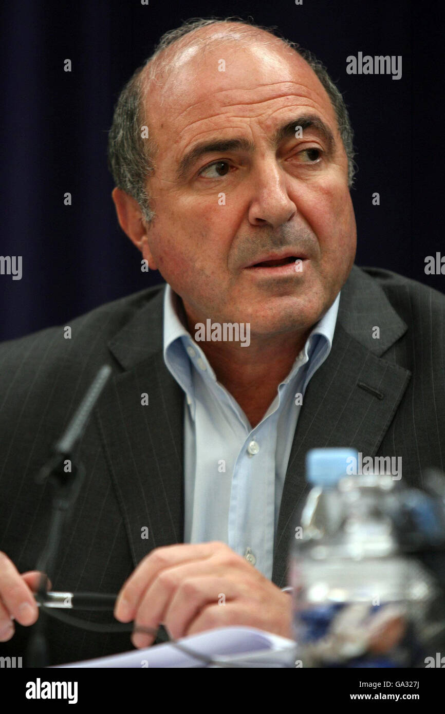 Berezovsky talks to media Stock Photo - Alamy