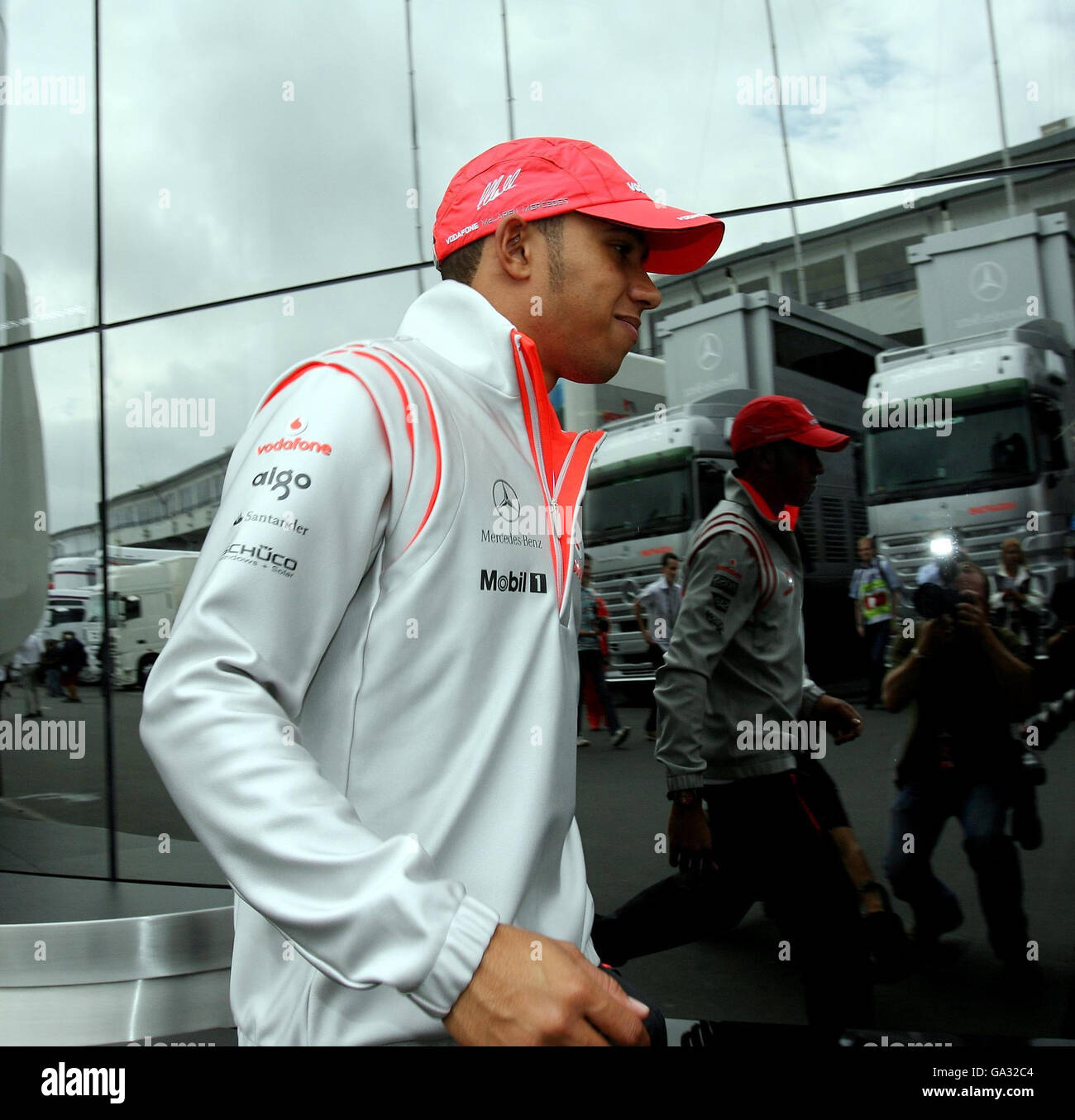 Lewis Hamilton at the Nurburgring for the European Formula One Grand ...