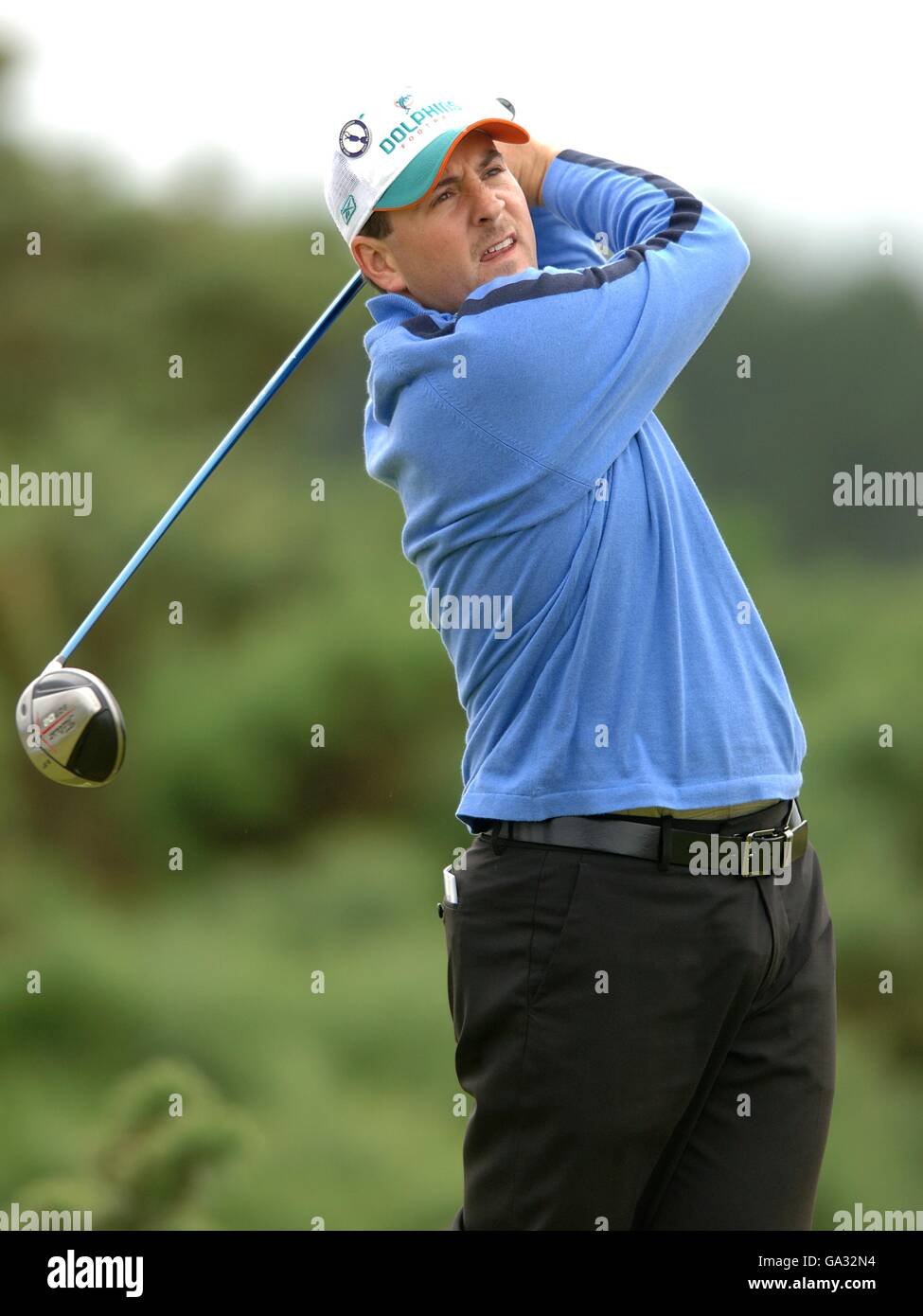 Ben Curtis in action during The Open Championship at the Carnoustie ...