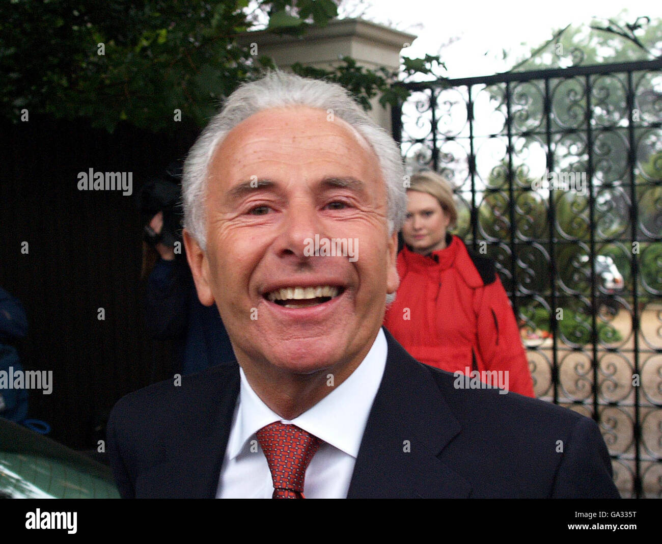 Lord Levy leaves his home in Mill Hill, London this morning Stock Photo ...