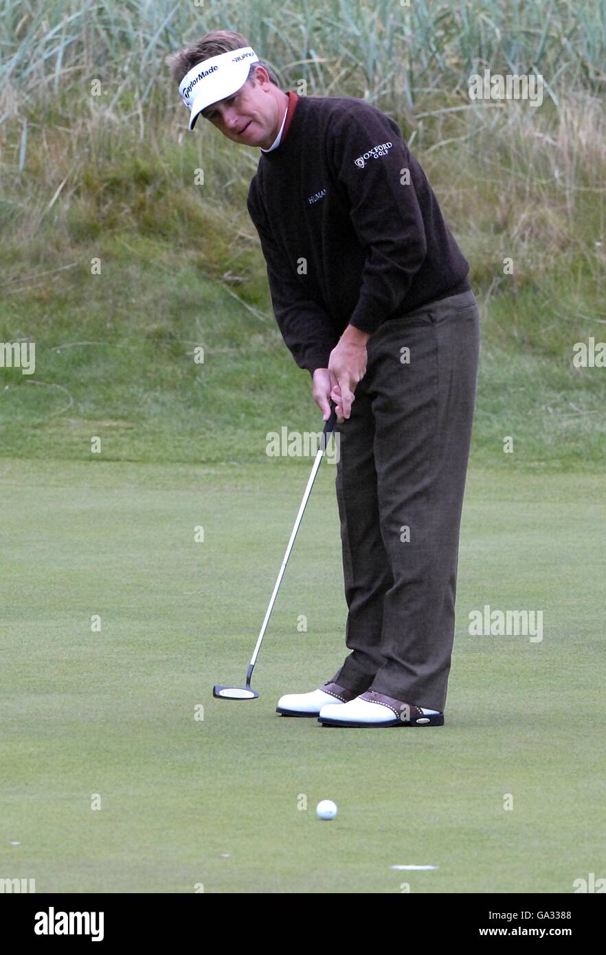 American David Toms in action during The Open Championship at the ...