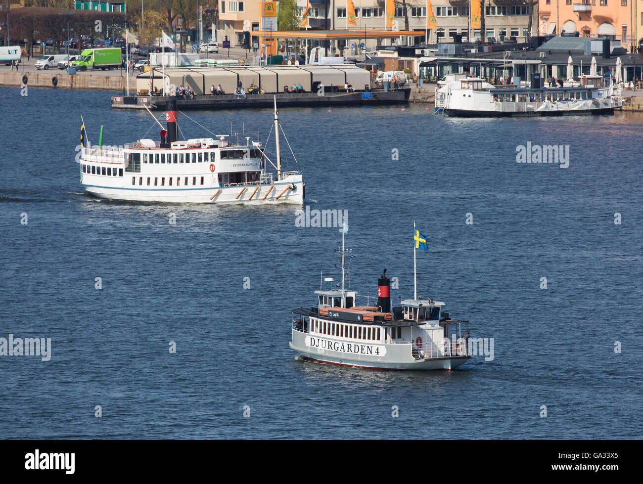 STOCKHOLM SWEDEN 4 May 2016. Passenger ferry at riddarfjarden ...