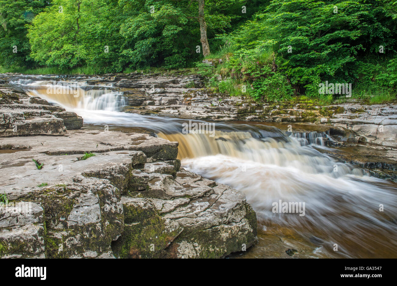 Stainforth Beck and Waterfalls on the River Ribble in Ribblesdale ...