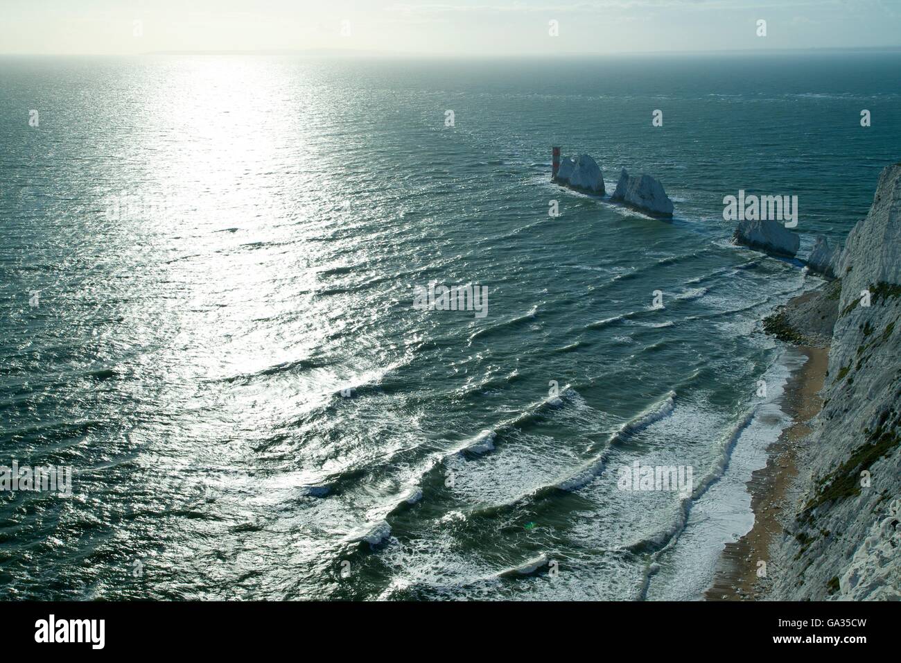 View of The Needles, Isle of Wight, England, UK, GB Stock Photo - Alamy