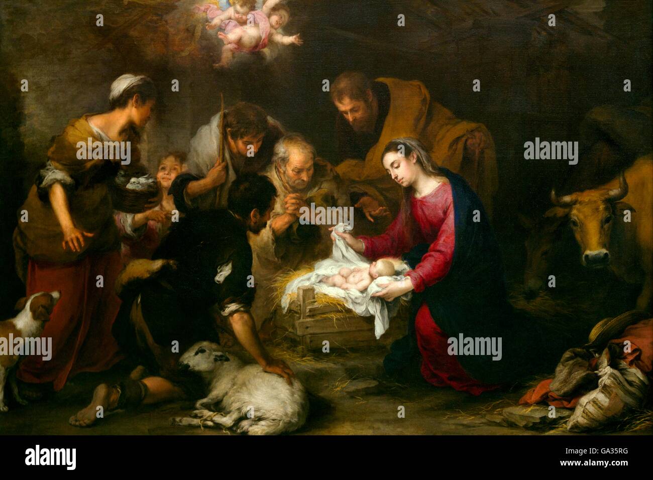 Nativity and adoration of the shepherds hi-res stock photography and ...