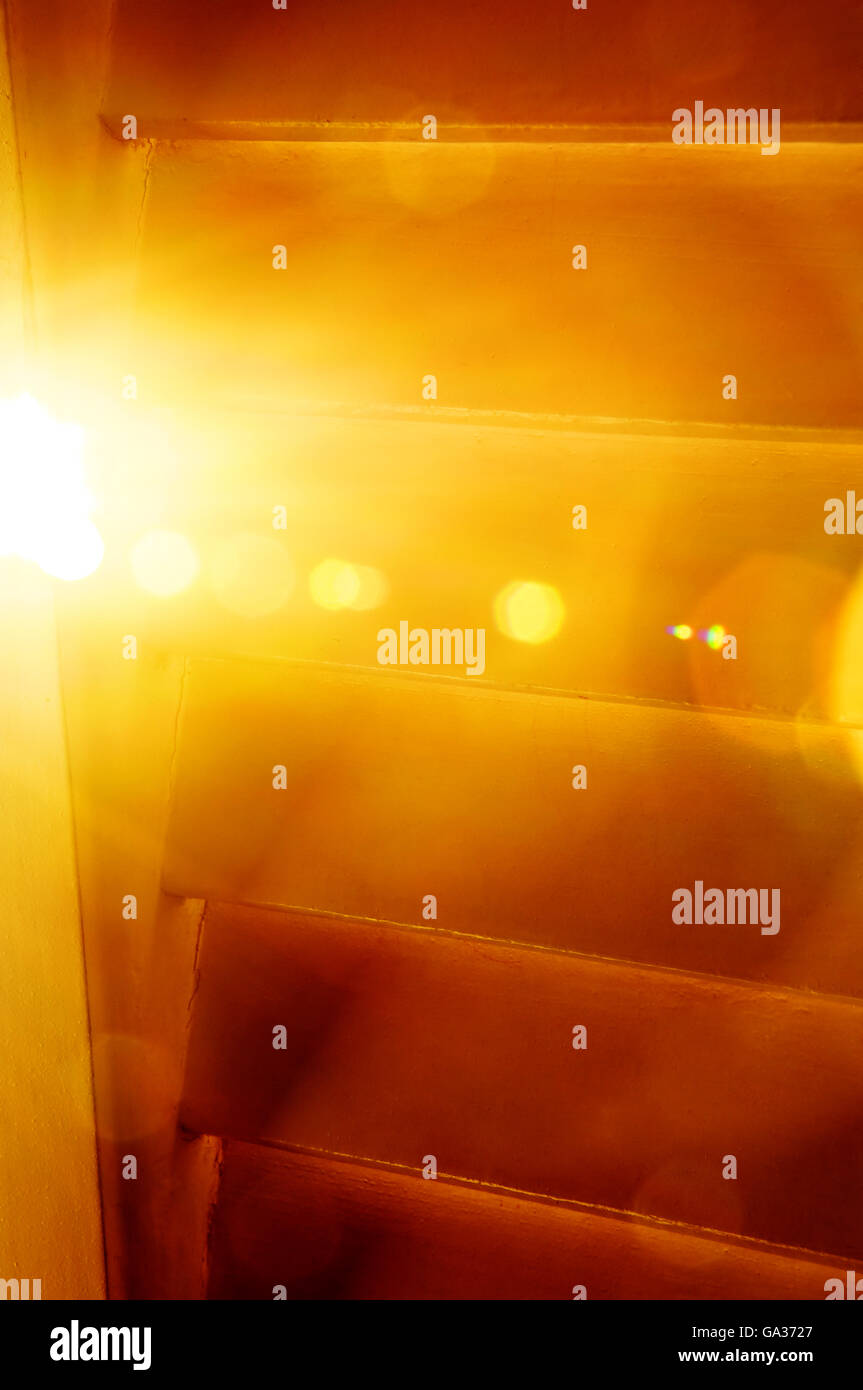 Soft Morning Sun Flares Behind Window Stock Photo - Alamy