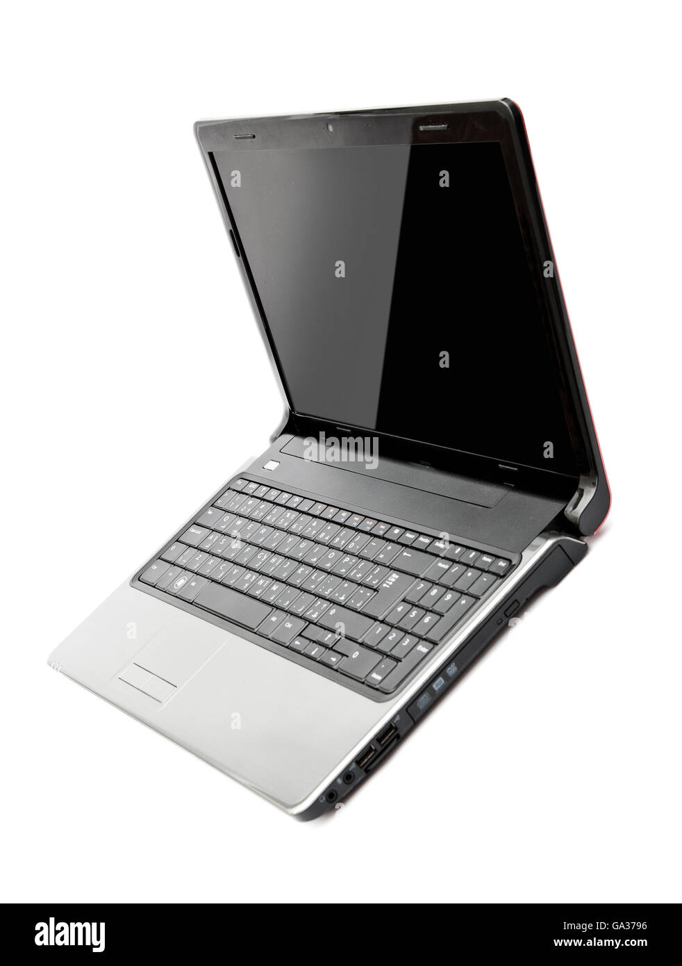 Open Laptop Isolated on White Background Stock Photo - Alamy