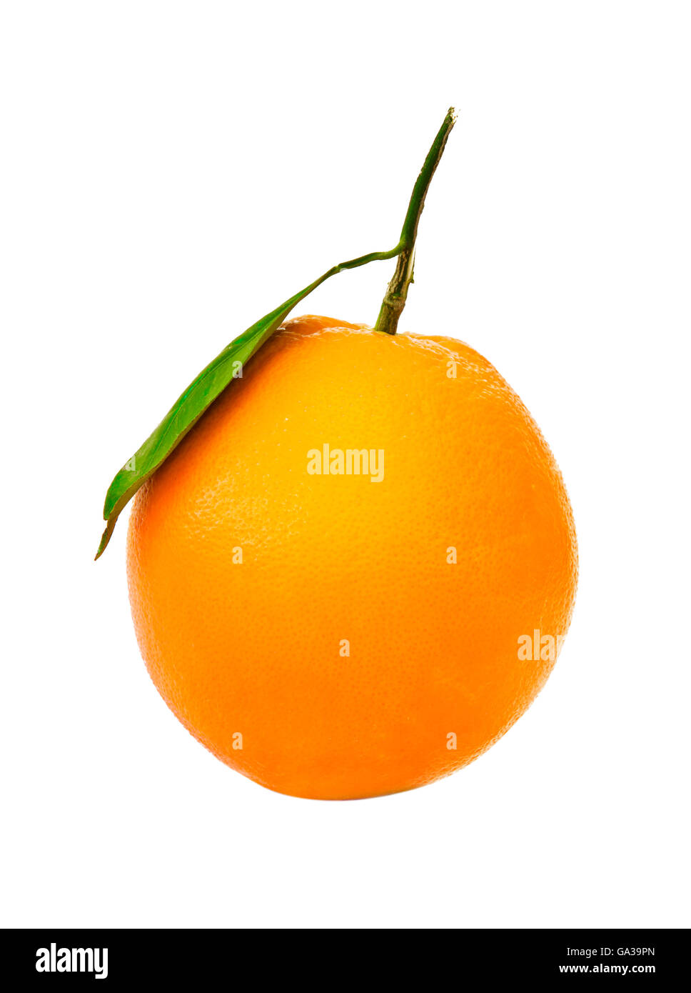 Single Full Orange Fruit Isolated on White Background Stock Photo - Alamy