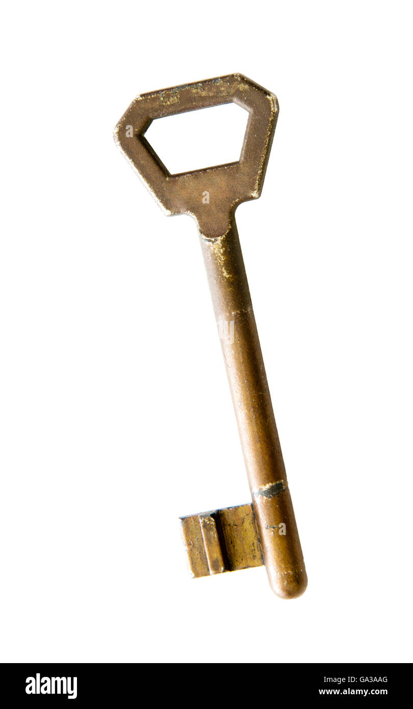 Old Rusted Key Isolated on White Background Stock Photo - Alamy