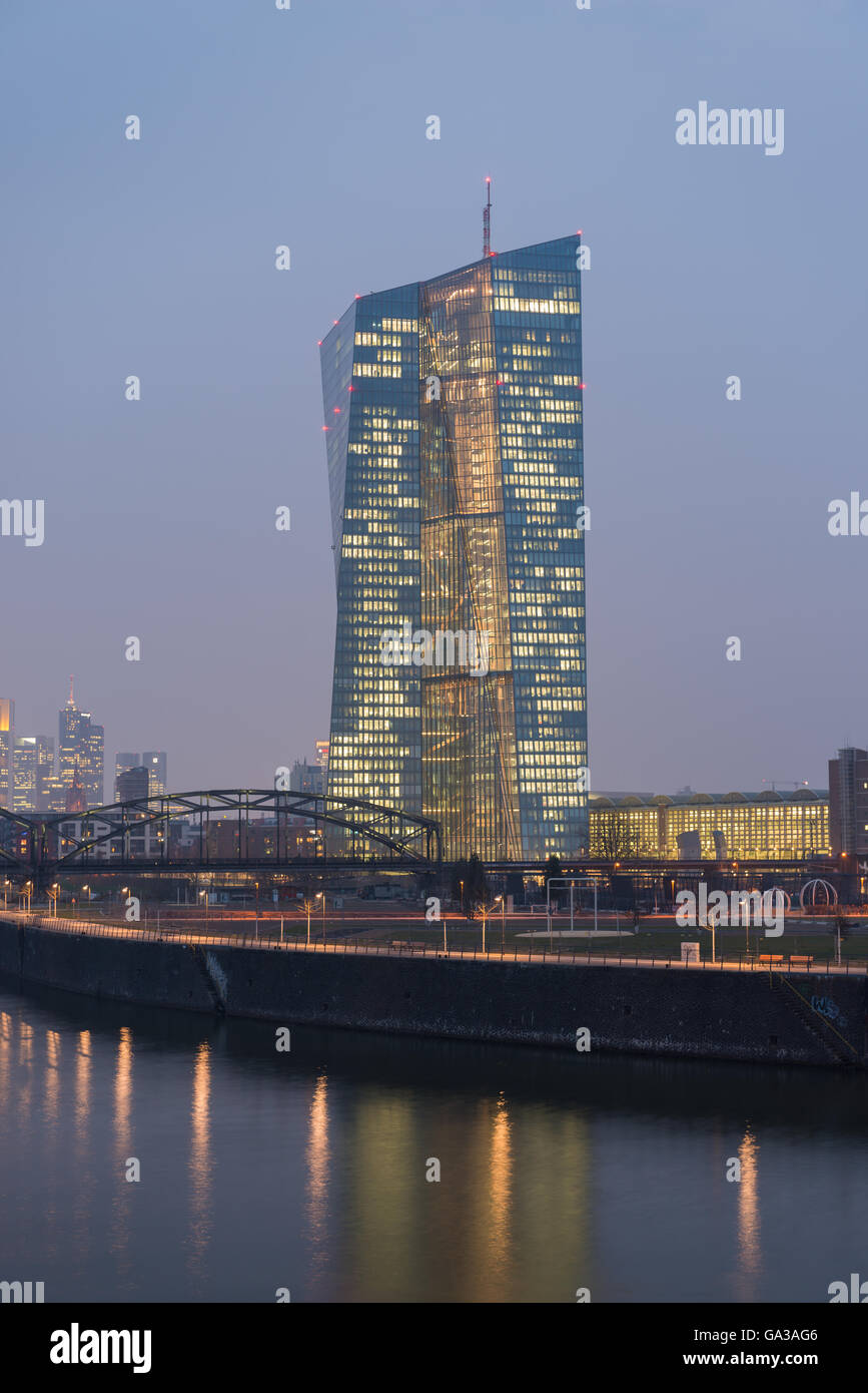 Frankfurt Skyline with EZB building Stock Photo - Alamy