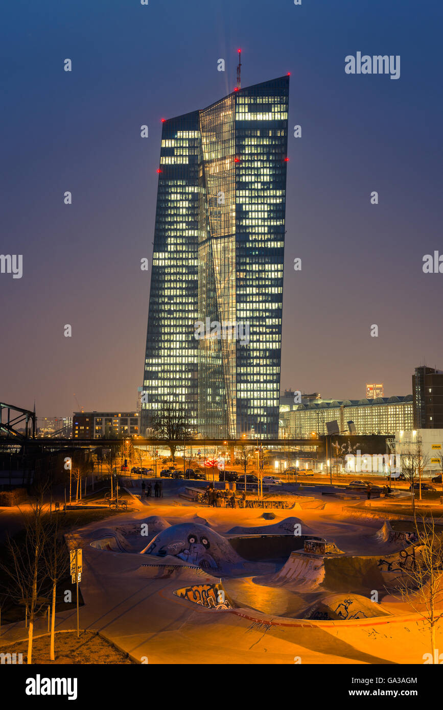 Frankfurt Skyline with EZB building Stock Photo - Alamy