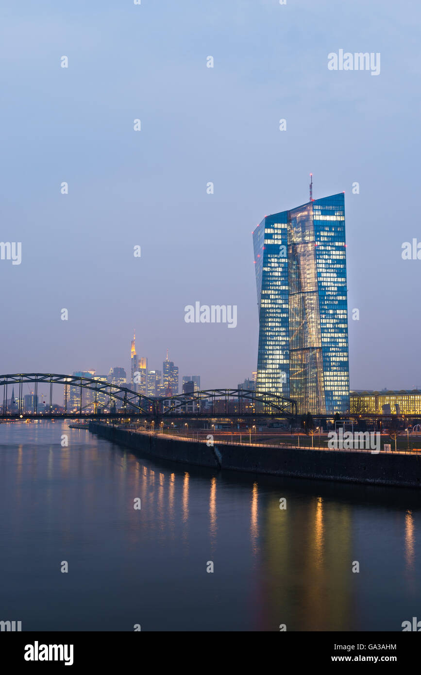 Frankfurt Skyline with EZB building Stock Photo - Alamy