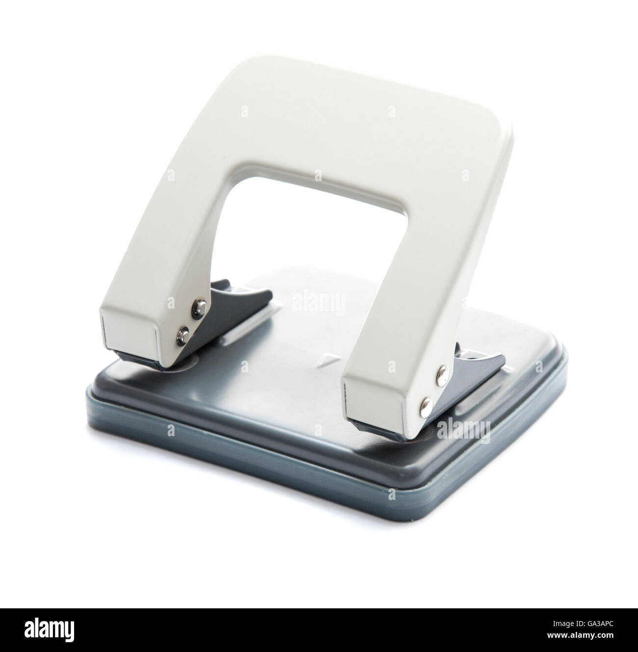 Gray Paper Keypunch Isolated on White Background Stock Photo - Alamy