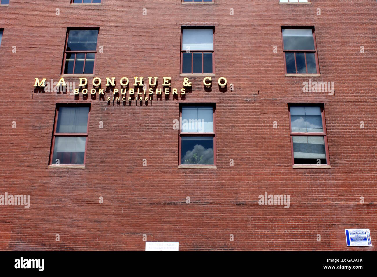 A historic red brick building in the South Loop in Chicago, IL, USa ...