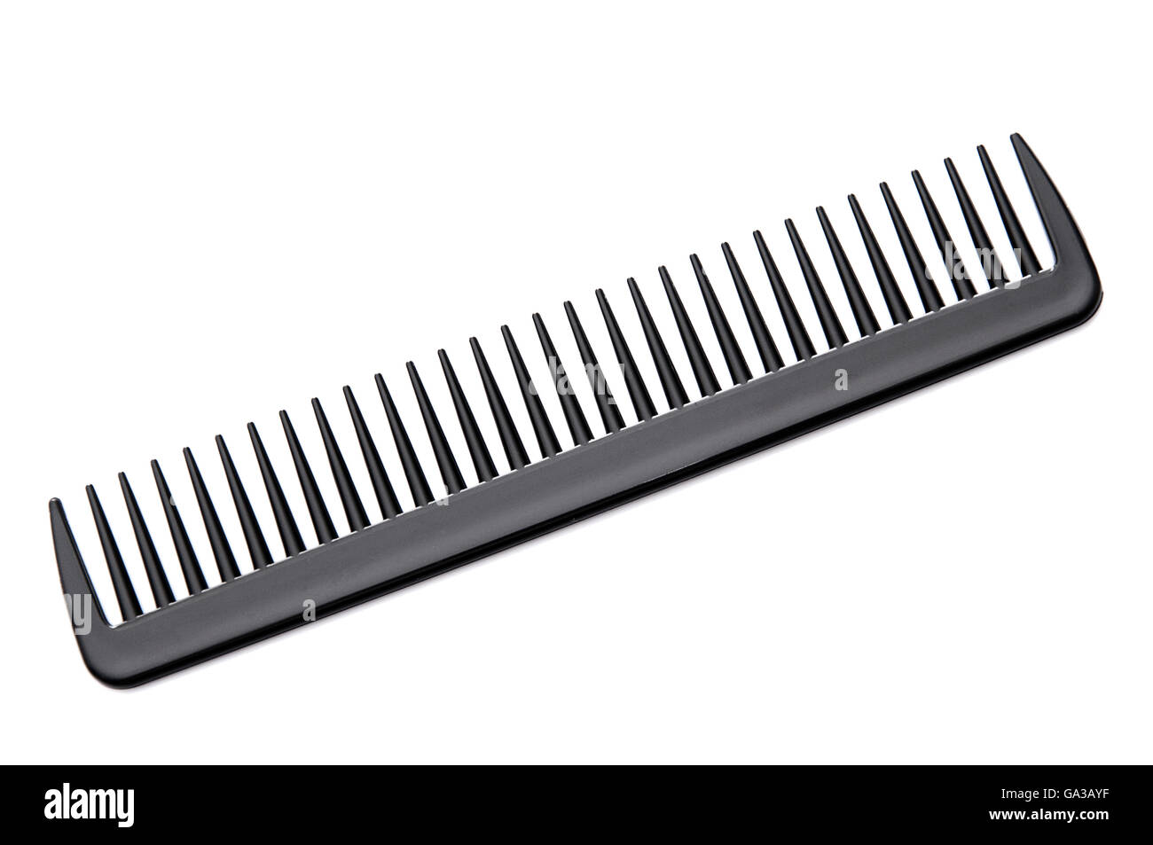 Black Hair Comb Isolated on White Background Stock Photo - Alamy