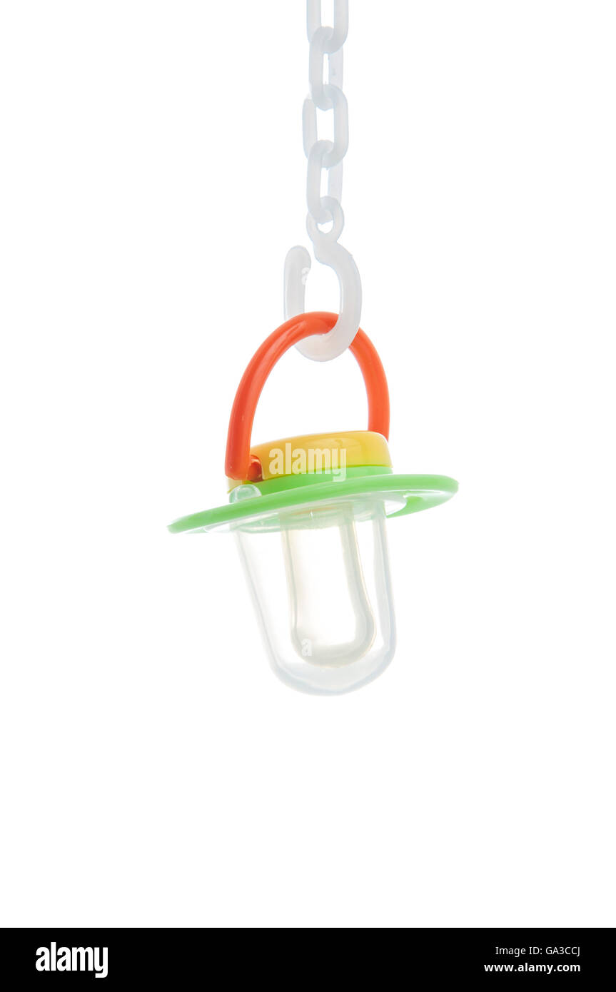 Plastic Baby Pacifier Isolated on White Background Stock Photo - Alamy