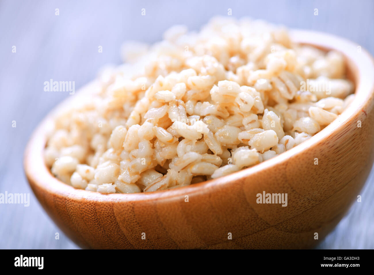 boiled barley porridge in bowl and on a table Stock Photo - Alamy