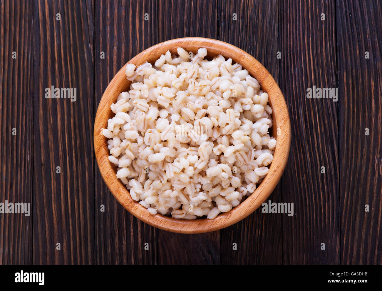 boiled barley porridge in bowl and on a table Stock Photo - Alamy