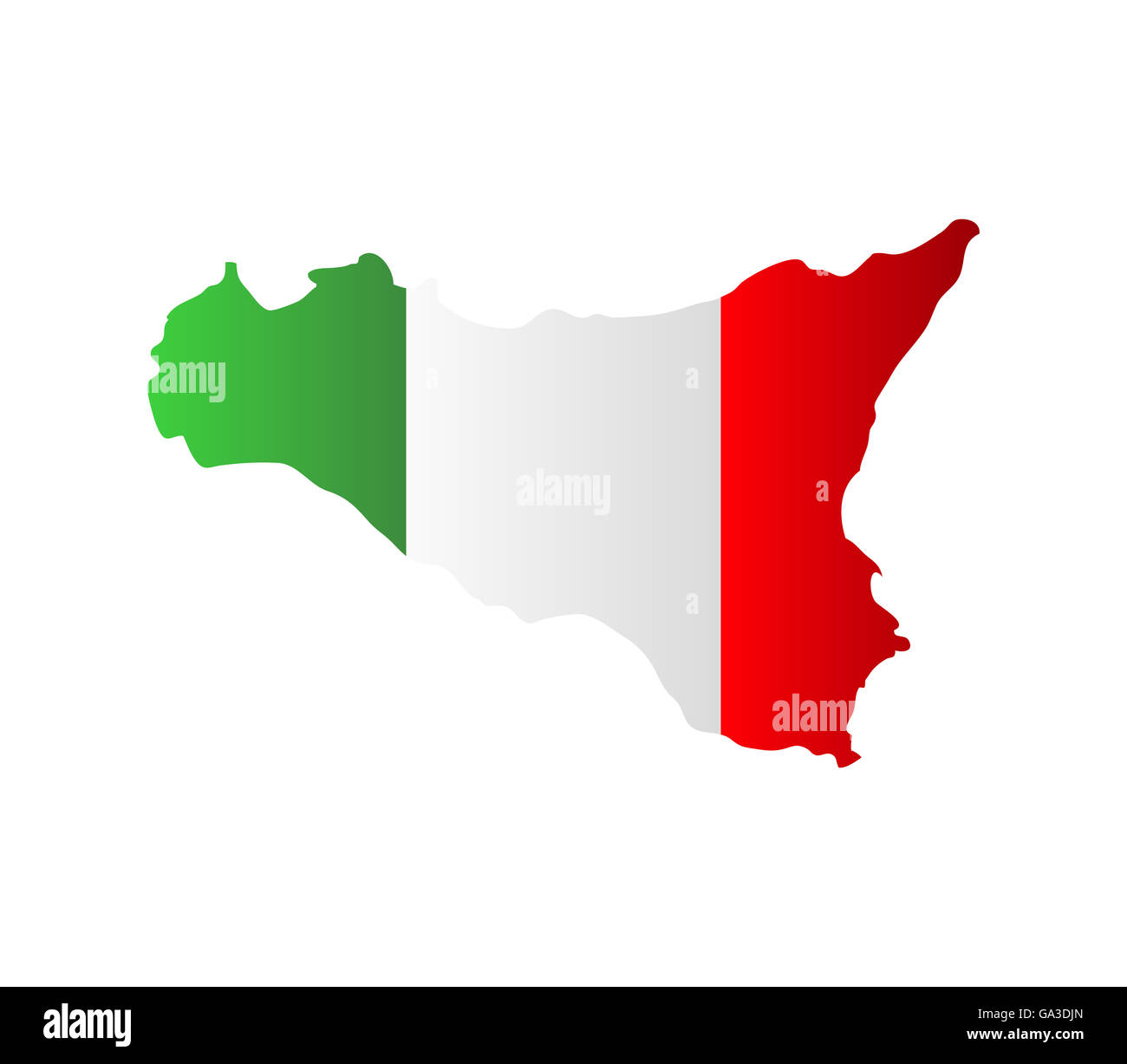 Sicily blank detailed outline map hi-res stock photography and images ...