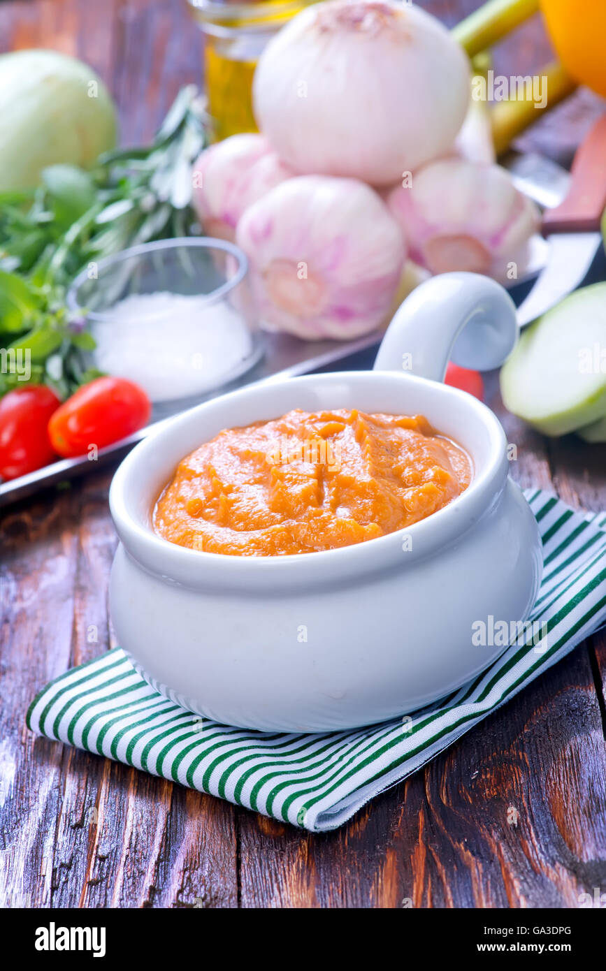 vegetable caviar in bowl and on a table Stock Photo - Alamy
