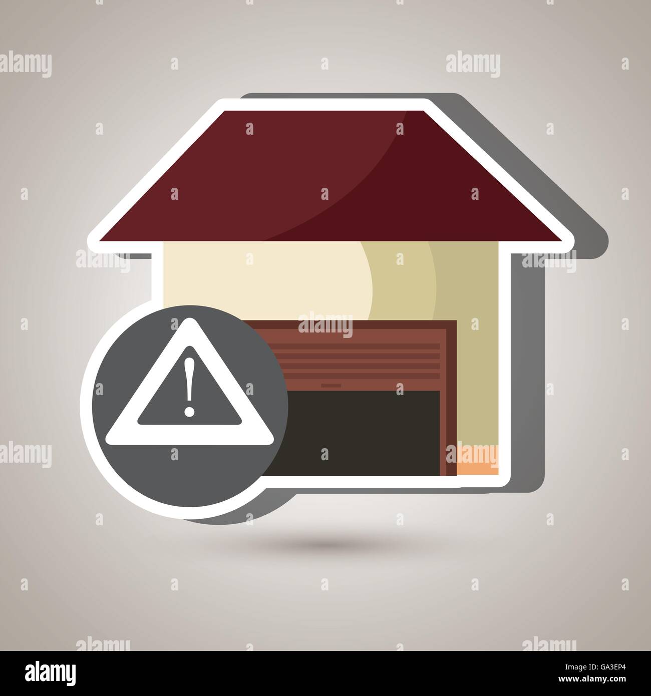 smart home with alert symbol isolated icon design Stock Vector Image ... smart home with alert symbol isolated icon design Stock Vector Image ...