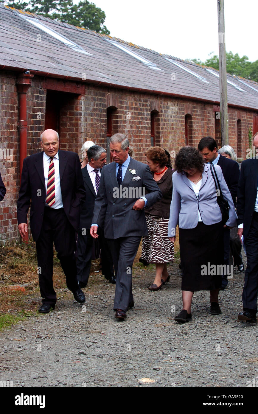 Charles visits farm project Stock Photo - Alamy