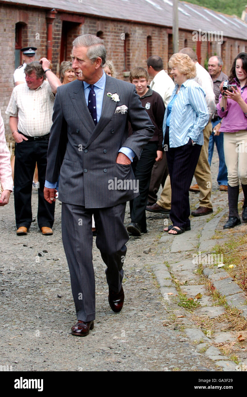 Charles visits farm project Stock Photo - Alamy