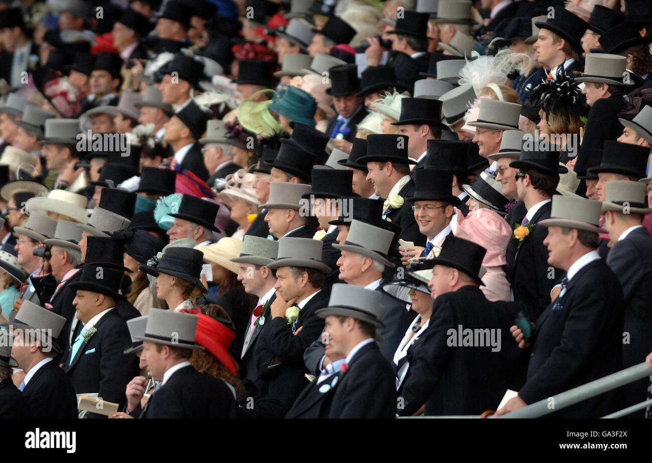 Racegoers on day four of Royal Ascot races at the Berkshire racecourse ...