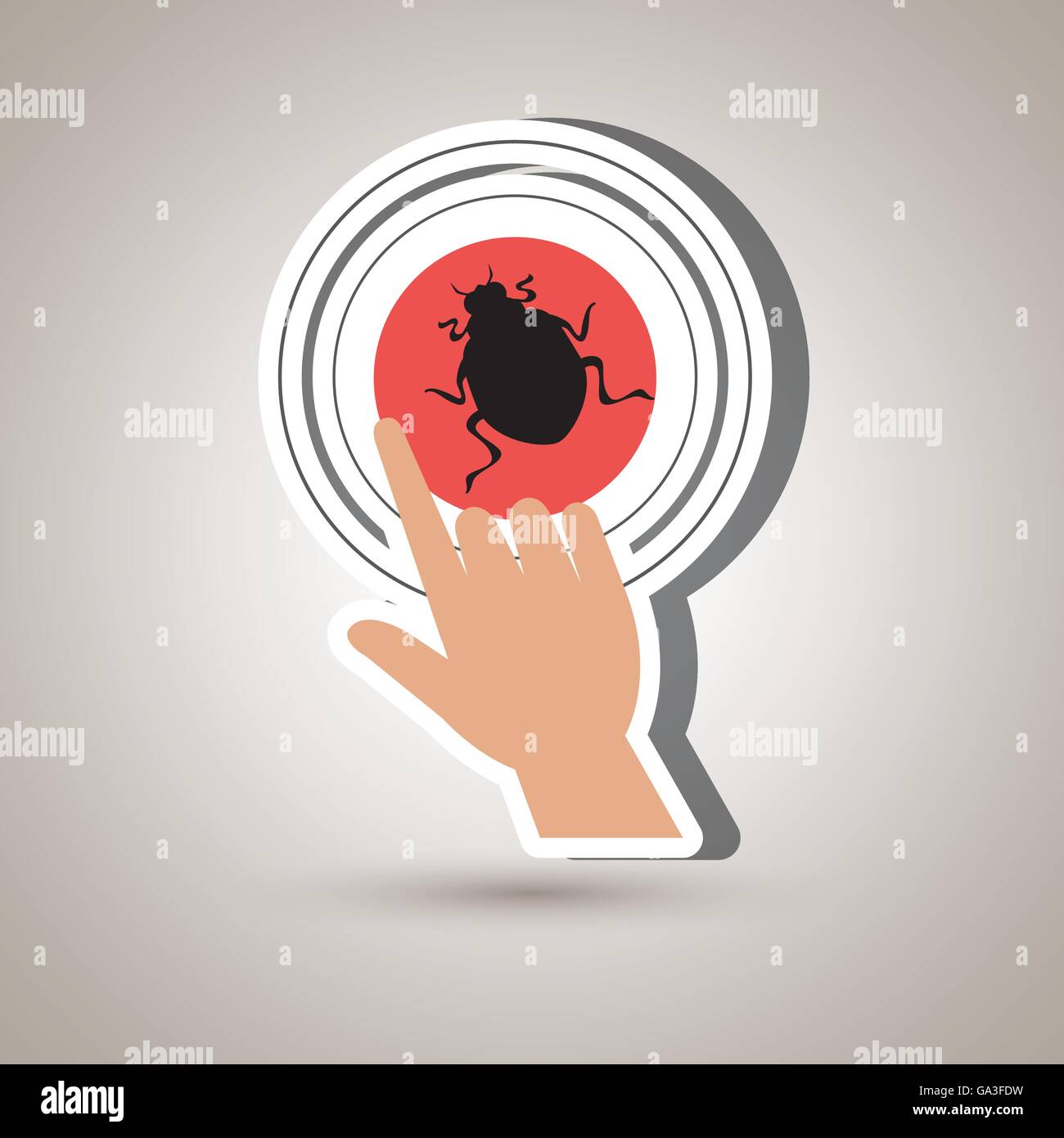 human hand selecting isolated icon design Stock Vector Image & Art - Alamy
